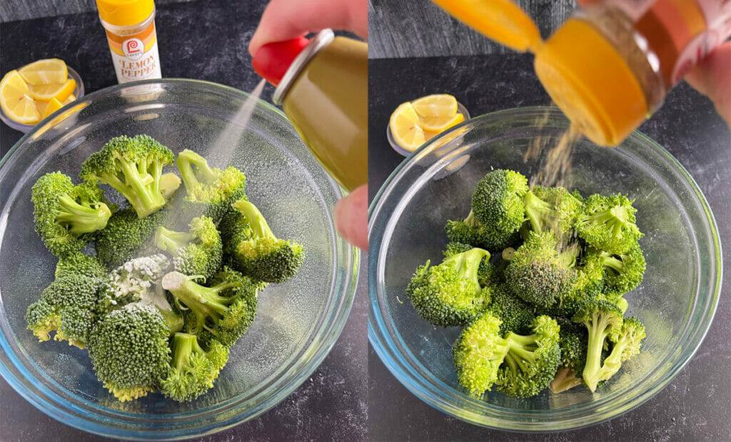 Air Fryer Roasted Lemon Pepper Broccoli - RecipeTeacher