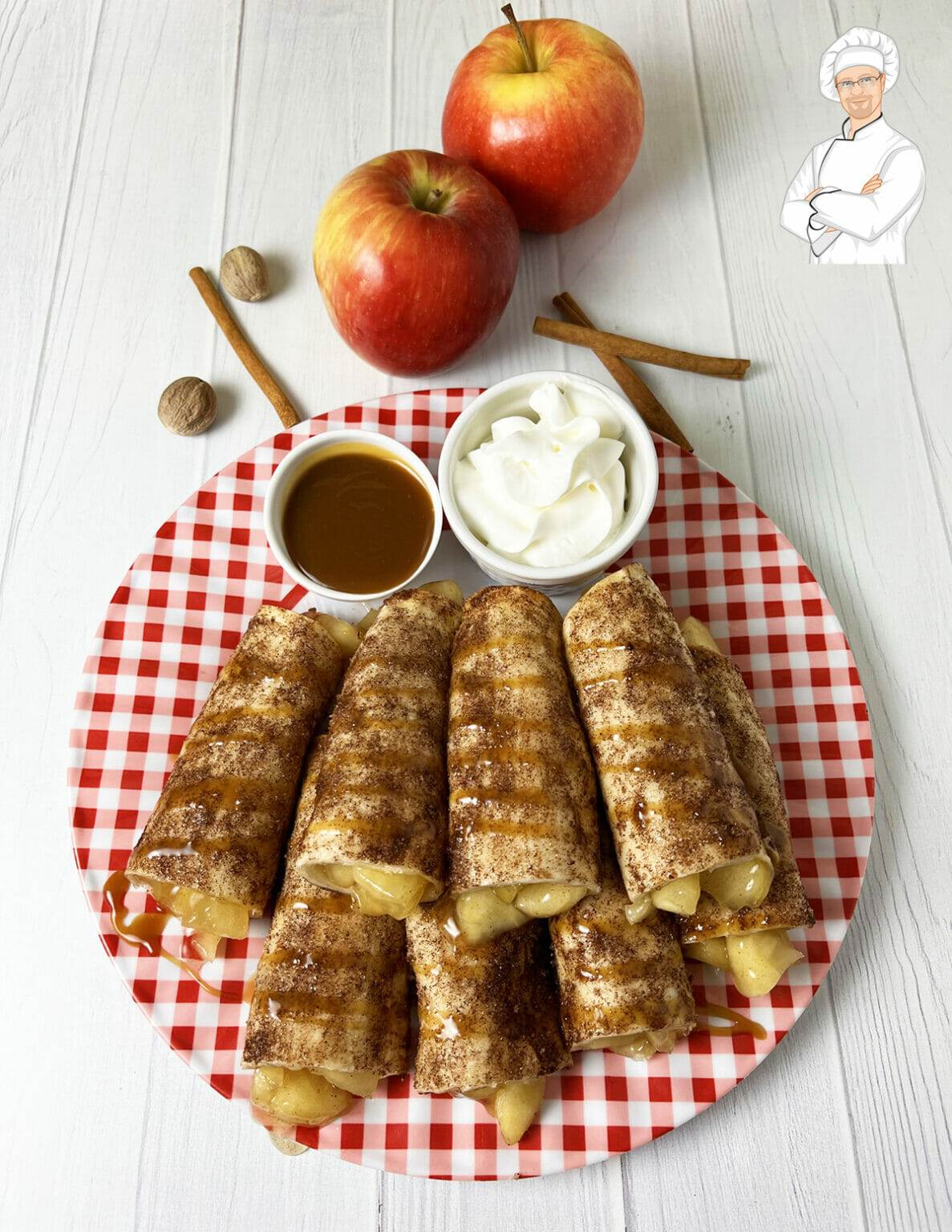 Homemade Apple Pie Roll Ups - RecipeTeacher