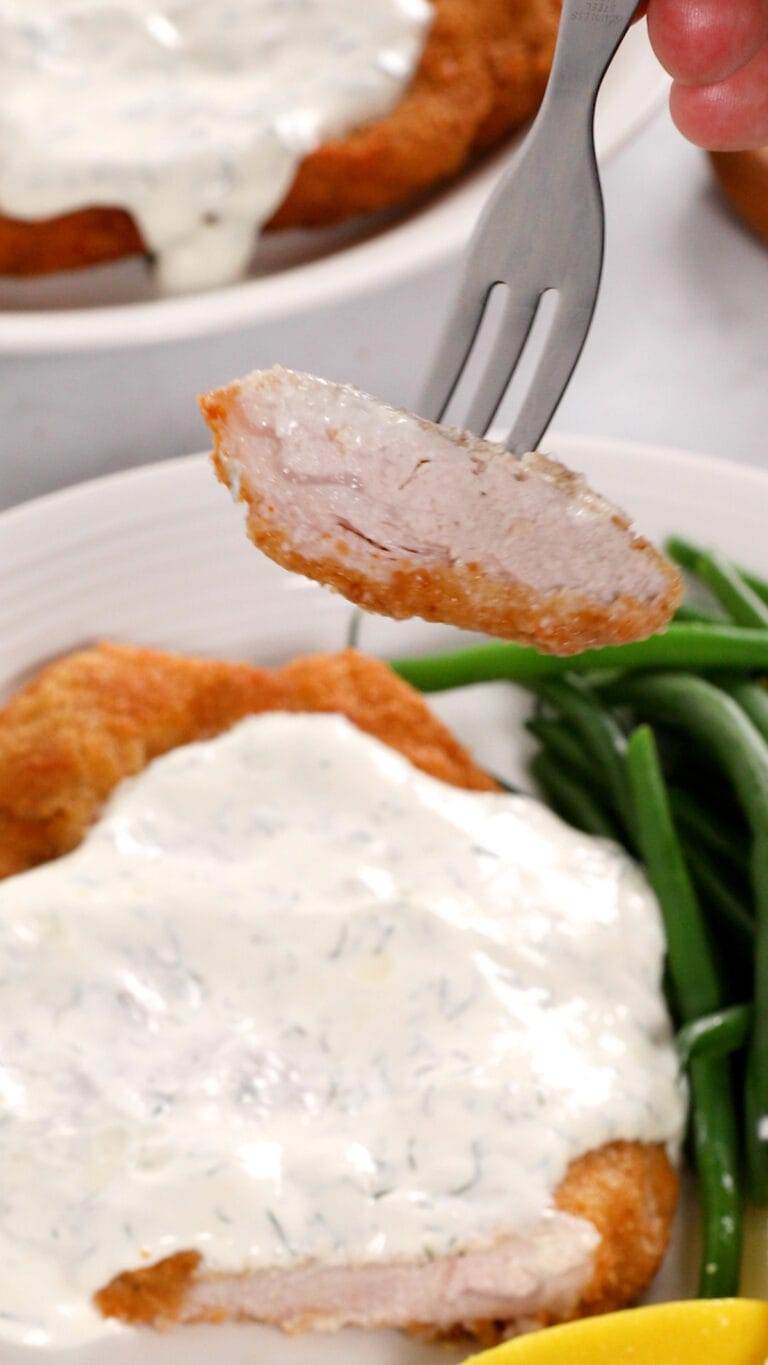 Best Damn Pork Schnitzel with Creamy Dill Sauce - RecipeTeacher