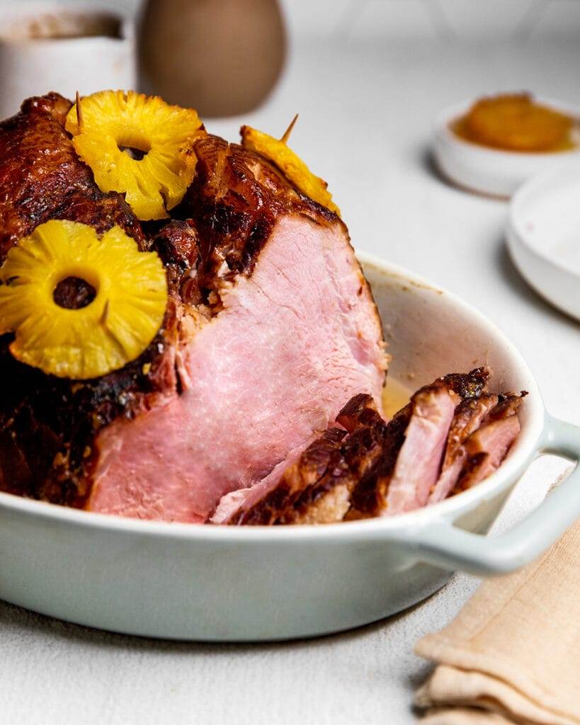 Easy Baked Ham with Maple and Brown Sugar Glaze - RecipeTeacher