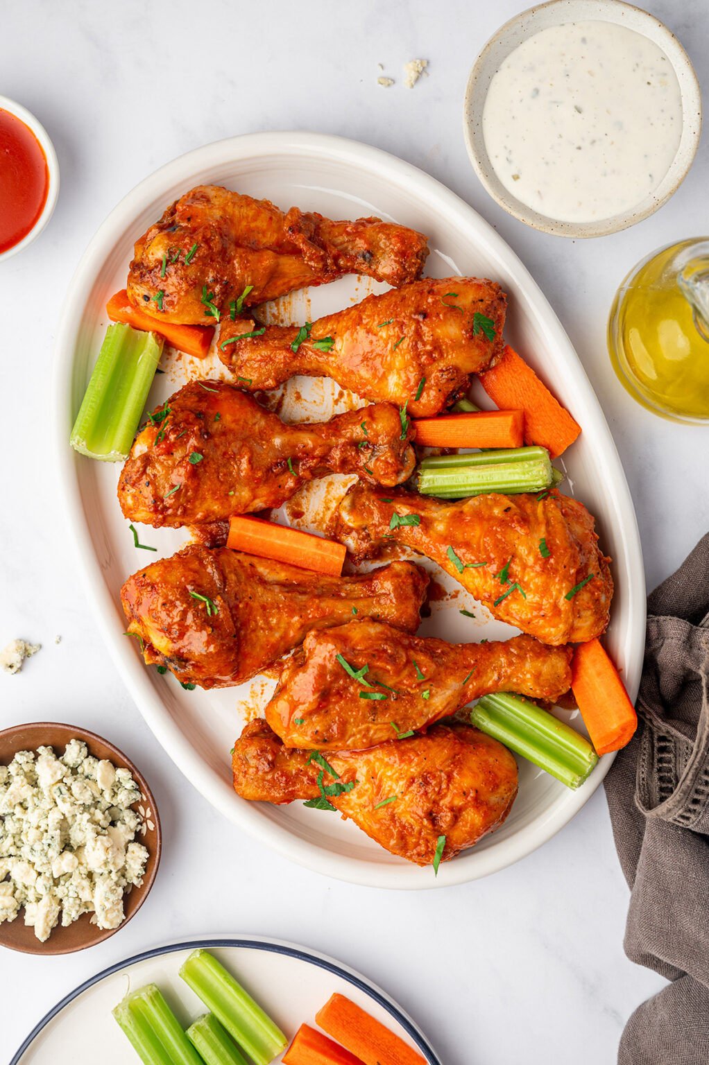 Best Damn Baked Buffalo Chicken Legs - RecipeTeacher