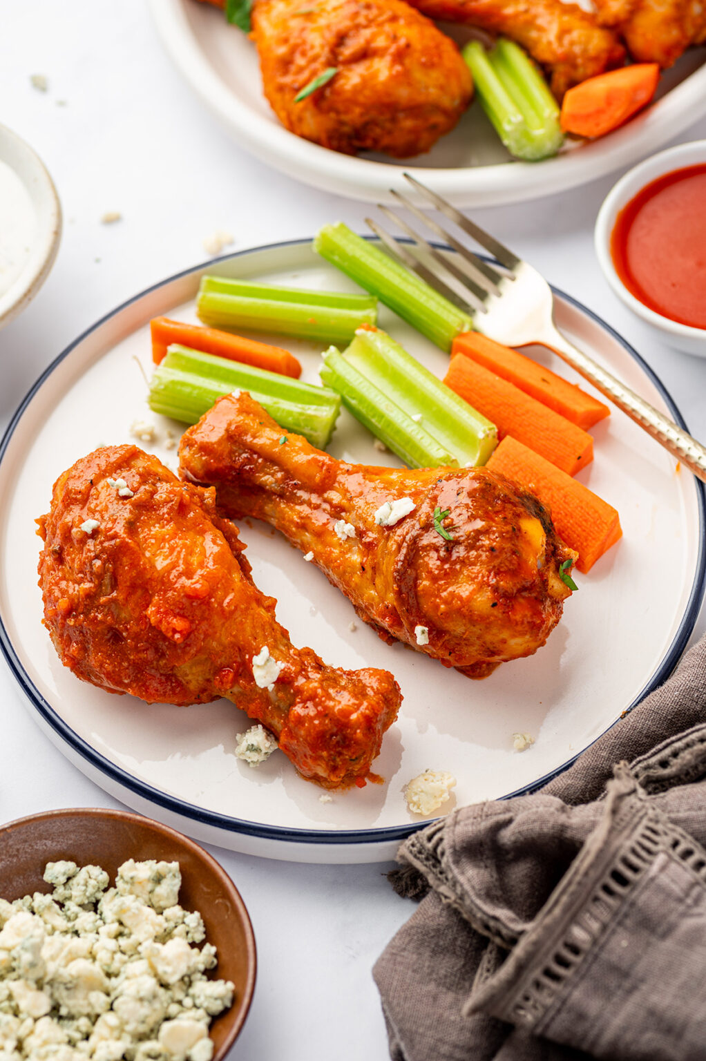Best Damn Baked Buffalo Chicken Legs - RecipeTeacher