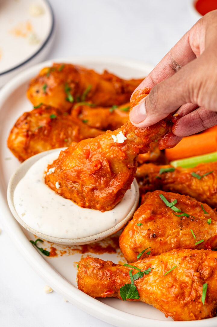 Best Damn Baked Buffalo Chicken Legs - RecipeTeacher
