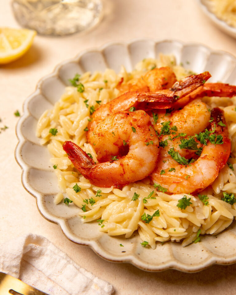 Roasted Shrimp & Orzo