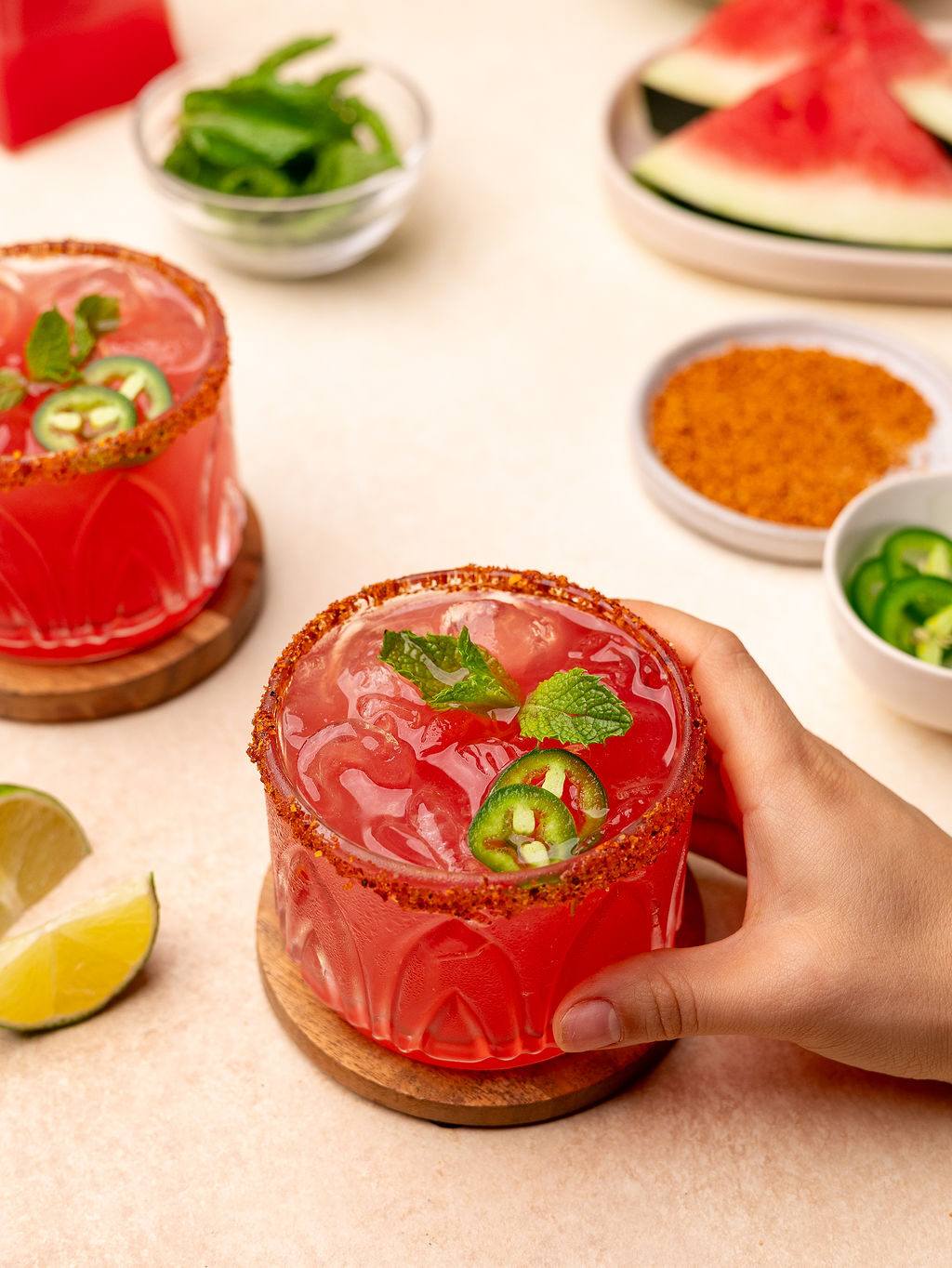 Watermelon Tajin Mocktail - RecipeTeacher